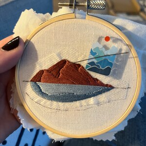 Mt Rainier Embroidery Pattern PNW Volcano Collection - Etsy