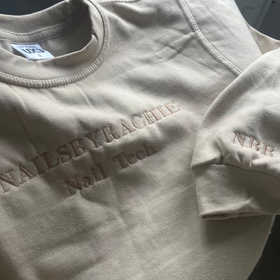 Personalised Embroidered Infinity Symbol Initial Sweatshirt or Hoodie ...