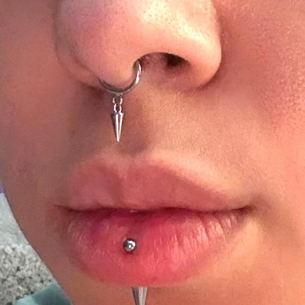 14G Titanium Opal Heart Tongue Barbell Ring/barbell Jewelry/internally ...