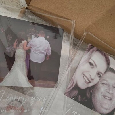 Personalized Memorial LED Light Photo Frame for Loss of Father Sympathy ...