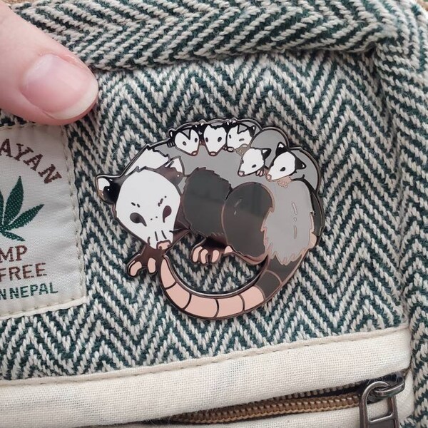 Mama Opossum Hard Enamel Pin 2inch - Etsy