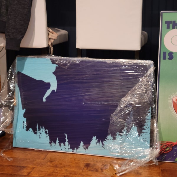 Digital File - Washington State Silhouette With Tree Line - Cut File ...