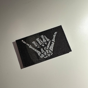 3.5x2in Custom Skeleton Shaka Hang Loose Patch IR Patch Military ...