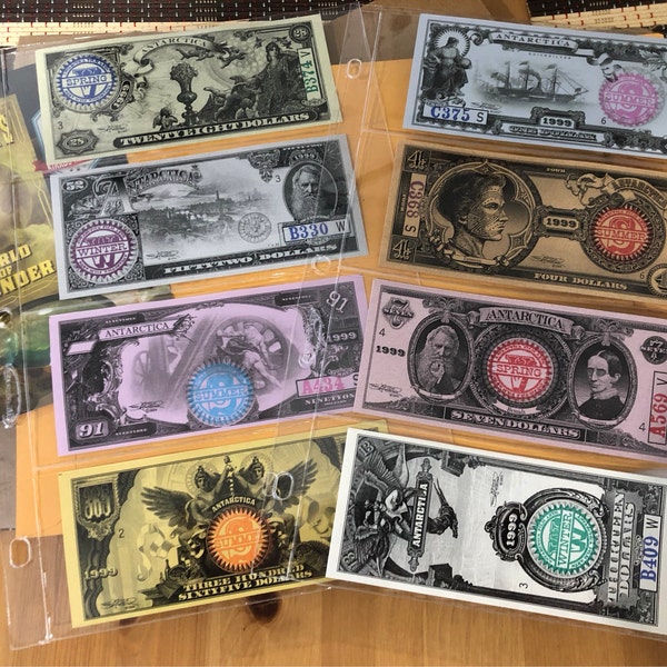 Fantasy Currency - Antarctica Dream-dollars 365 Dollar Mint Set ...