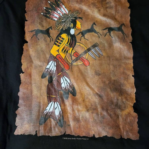 Native American Drum, Ceremonial, Ledger Art, Shaman Drum, Elk Dreamer ...