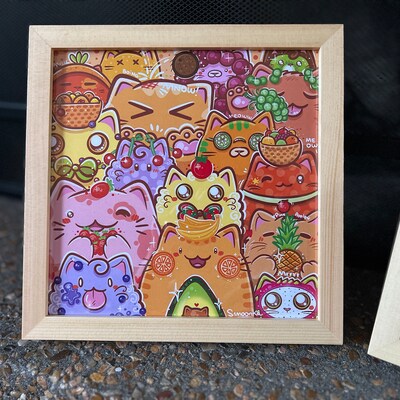 Bunch of Gingerbread Cats Art Print Cute Art Prints Cat - Etsy