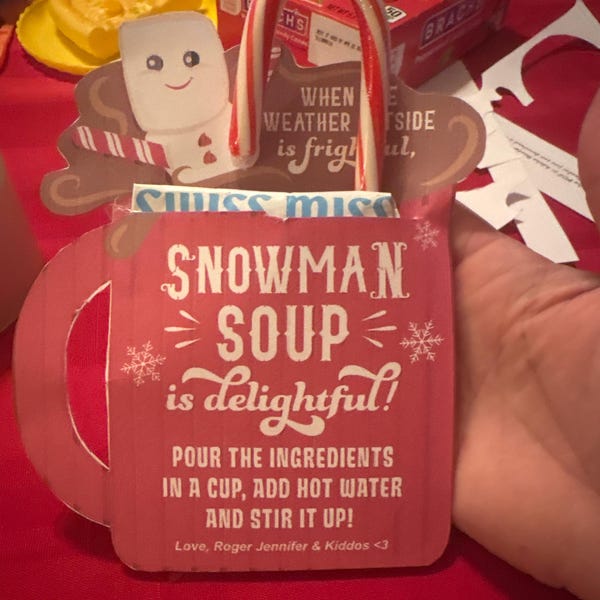 Snowman Soup, Hot Cocoa Printable, Hot Chocolate Christmas Gift, School ...