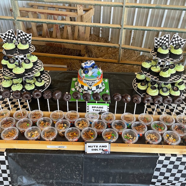 Monster Truck / Monster Jam Food Tent Cards - Customizable - Sold in ...