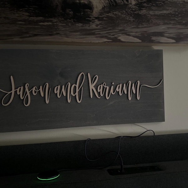 Personalized Name Wedding Gift - Rustic Personalized Sign - Rustic Wood ...