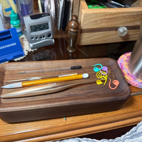 Handcrafted Walnut Wood Box: Home Decor Storage Organizer - Etsy