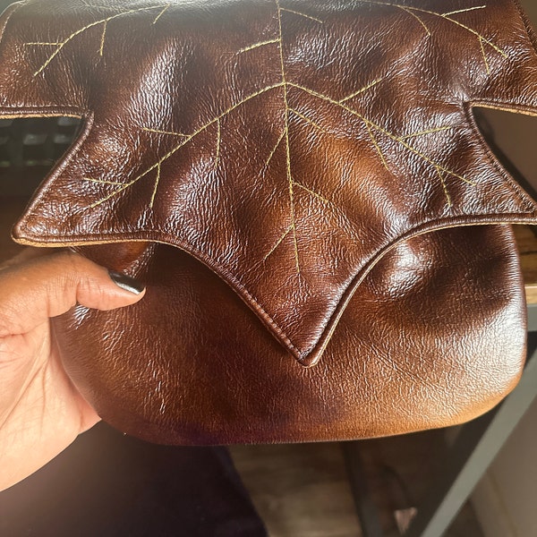 Maple Leaf Renaissance Faire Belt Pouch: Faux Leather Festival Bag, 8x8 ...