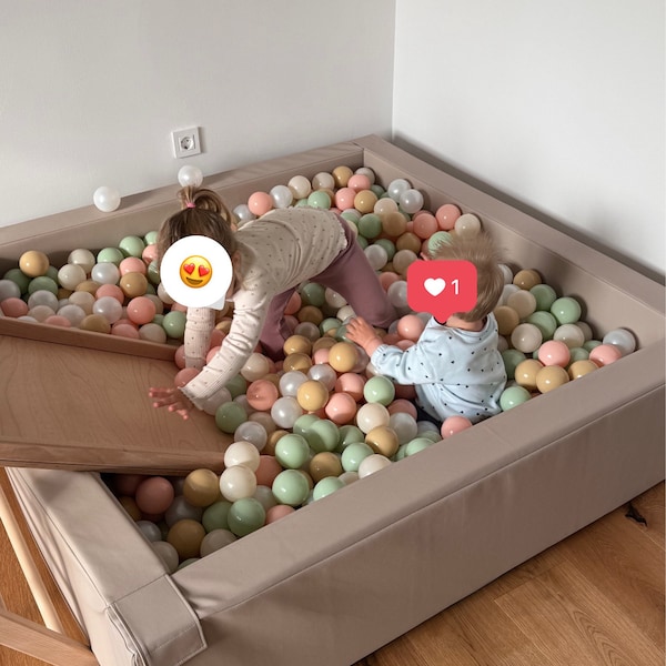 Beige Ball Pit, Soft Play Equipment, Baby Ball Pool, Activity Toy ...