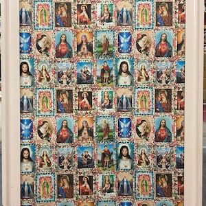 Catholic Saints Fabric Catholic Saints and Images Collage by Anette ...