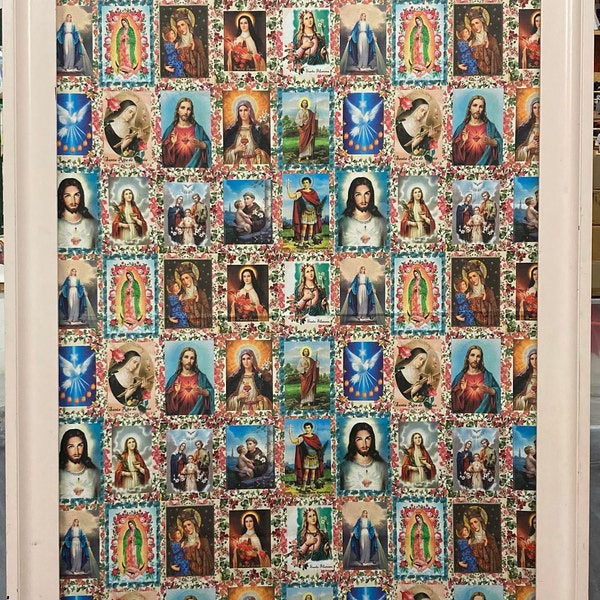 Catholic Saints Fabric - Catholic Saints and Images Collage by Anette ...