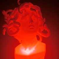 Medusa Bust Lamp, Mythology, RGB Light, Color Changing, Gaming Decor ...