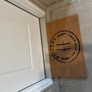 Custom Welcome to Our Home Door Mat, Personalized Initials Wedding ...