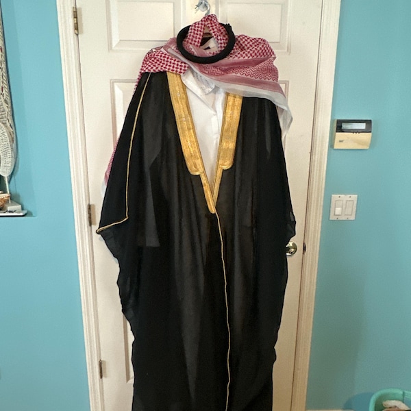 Mens Midnight Blue Kuwaiti Thobes Jubbah Jubba Thawb Kandora Dishdasha ...
