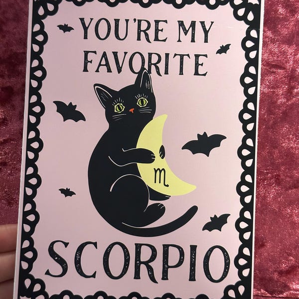 Scorpio Zodiac Birthday Card, Birthday Card, Scorpio, Halloween ...