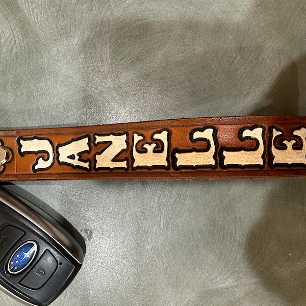 Custom Western Leather Keychain Strap - Etsy