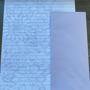 Nice Floral Edged Lined Writing Paper 8.5x11 25 - Etsy