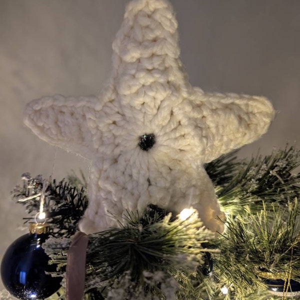 Crochet Star Tree Topper Pattern: Bulky Wool Christmas Decor (PDF ...
