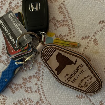 JACKSONVILLE 904 vintage Style Key Fob Hand Stitched Leather Upcycled ...
