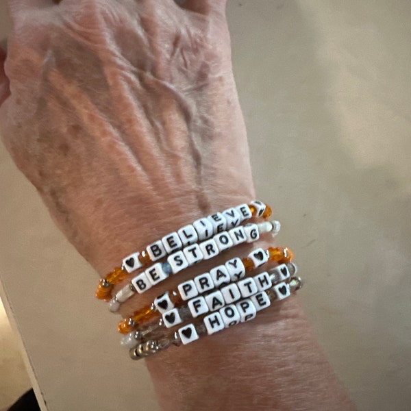 Custom Word Bracelet - Personalized Word Bracelet - Letter Bead ...