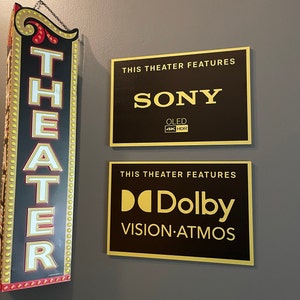 Dolby Vision Atmos Home Movie Theater Sign - Etsy