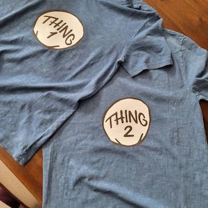 DIGITAL DOWNLOAD: Print and Iron, Thing 1 and Thing 2 Style Iron-on ...