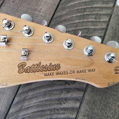 CUSTOM Vintage 50s Style Guitar and Bass Waterslide Headstock Decals many Colors to Choose From ...