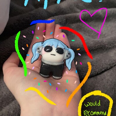 Strawberry Cat Worry Stone Handmade Miniature Figurine Stress Relief ...