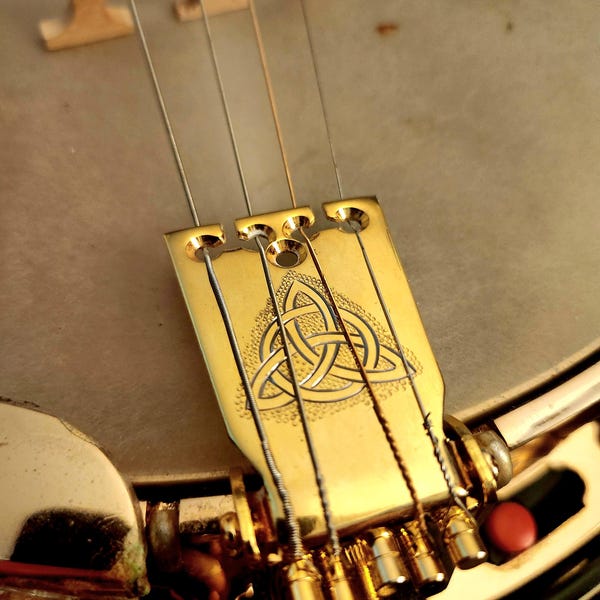 Banjo Tailpiece, Hand Engraved - Etsy