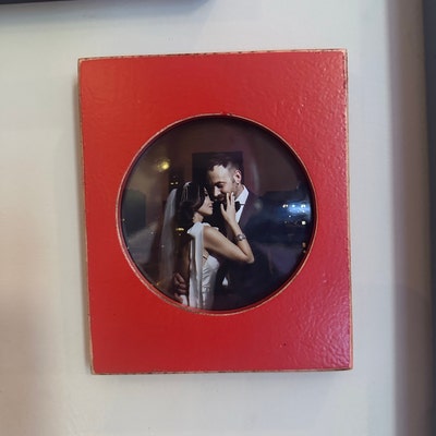 4x4 Pine Circle Opening Picture Frame in Vintage Finish COLOR of YOUR ...