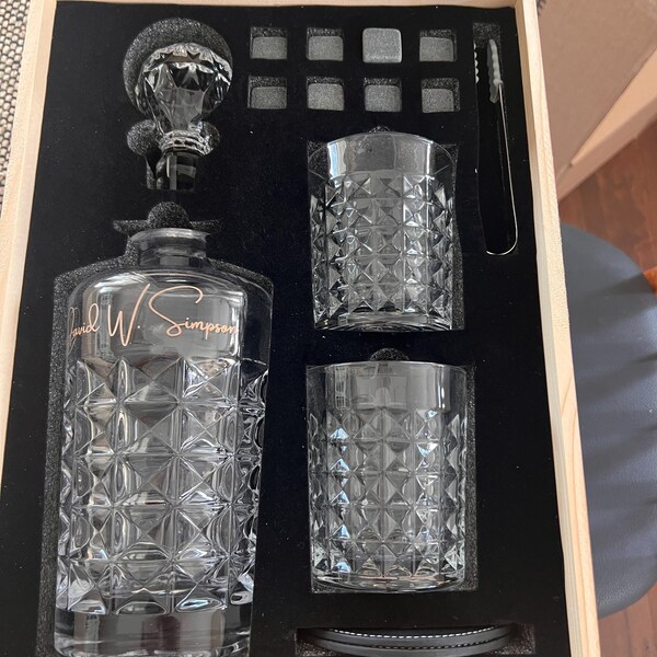Custom Whiskey Decanter Set With Premium Engraving Quality, Great ...