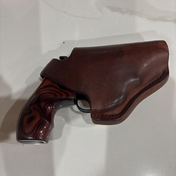 Smith & Wesson 642 Cross Draw Holster, Right Hand Draw, Leather Thumb ...