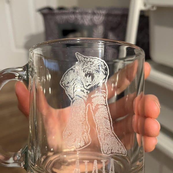 Custom 19.5 OZ Wine Glass Etched Photo Glassware / Engraved Red Wine ...