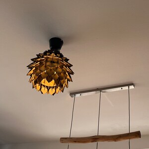 Modern Wooden Pendant Light Round Bedroom Lampshade Ceiling Lamp for ...