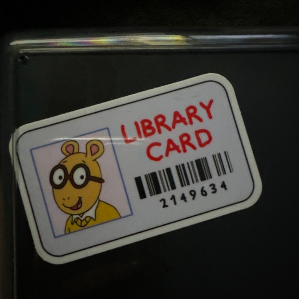 Arthur Library Card Sticker, Arthur Library Card Die-cut Sticker ...