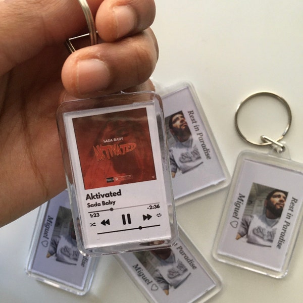 Custom Music Album Keychain • Song Plaque Keychain • Spotify Keychain ...