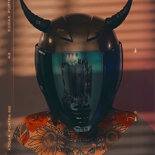 Motorcycle Helmet Accessory Demon Horns - Etsy