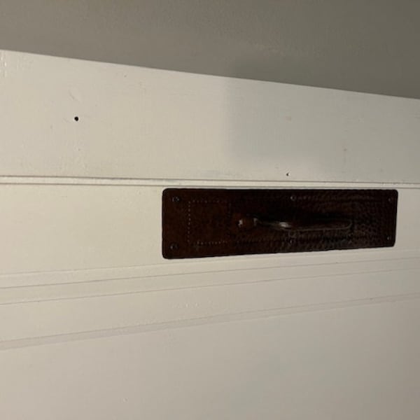 Hammered Copper Door Pull Plate With Brown Patina (12” X 3”) - Etsy