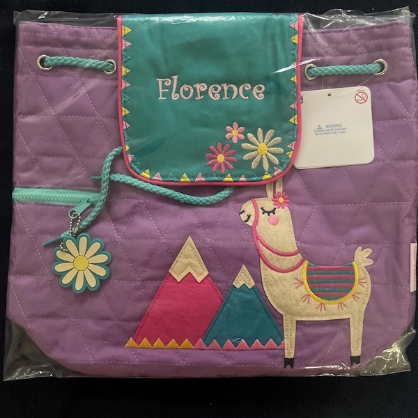 Personalized Embroidered Llama Quilted Backpack - Etsy