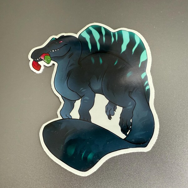 Toxic - Vinyl Holographic Sticker | 10cm | Holographic, Smilodon, Bones ...