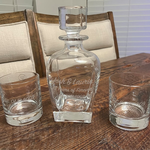 Lenox Tuscany Classics Personalized Crystal Whiskey Decanter Set With ...