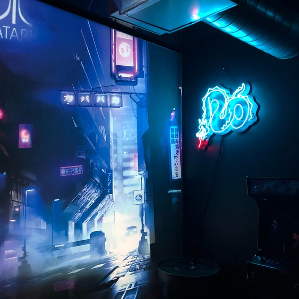 White Dragon Real Neon Sign Scaled Replica From Blade Runner - With ...