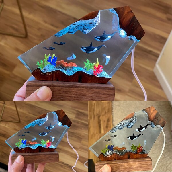 Koi Fish Epoxy Resin Table on Request Hand-painted Koi Fish Art, Unique ...