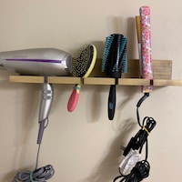 4 Slot Bathroom Hair Organizer Shelf for Hair Styling Tools - Curling ...