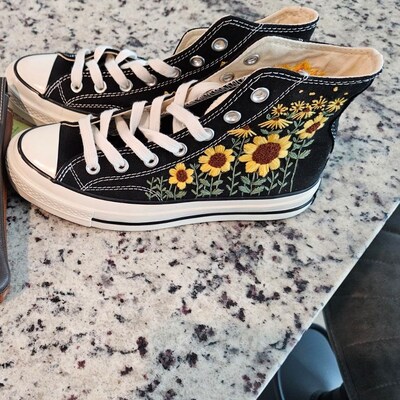 Custom Converse Chuck Taylor 1970s/embroidered Fire Converse/fire ...