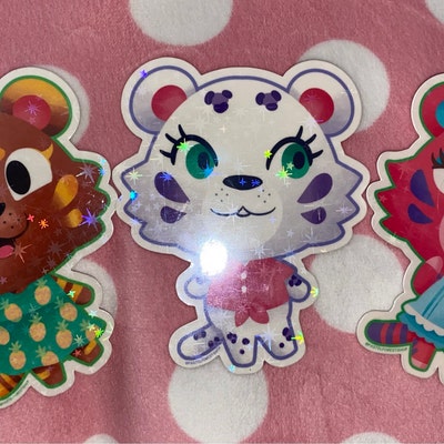 Bangle Animal Crossing Cute Vinyl Sparkly Star Holographic Sticker - Etsy