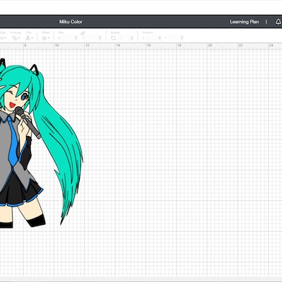 Hatsune Miku Svg, Cricut Silhoutte Cut File, Anime Girl, Vocaloid ...